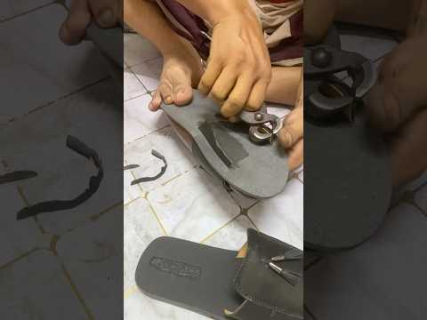 Leather wedge sandals shoes are set.