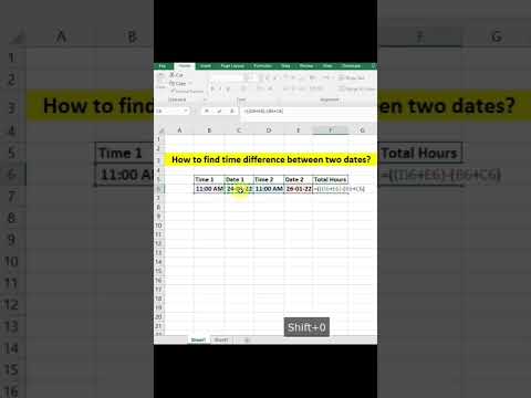 📅⏰ Excel Time Travel: Calculate Date Difference! ⏳✨#excel #time #difference
