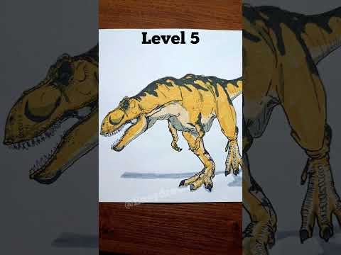 T-Rex by levels #easydrawingjw #trex #jurassicworlddominion