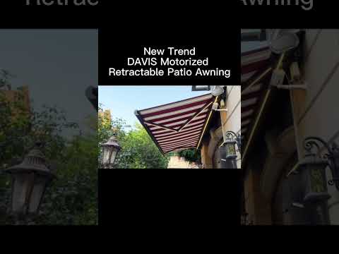 New Trend,DAVIS Motorized Retractable Patio Awning#awning#pergola #outdoor #attractive#restaurant