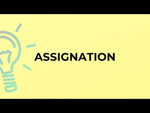 What is the meaning of the word ASSIGNATION?