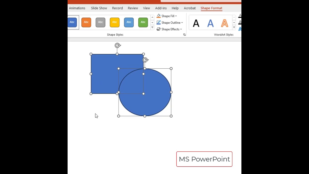 MS PowerPoint Merge Shapes