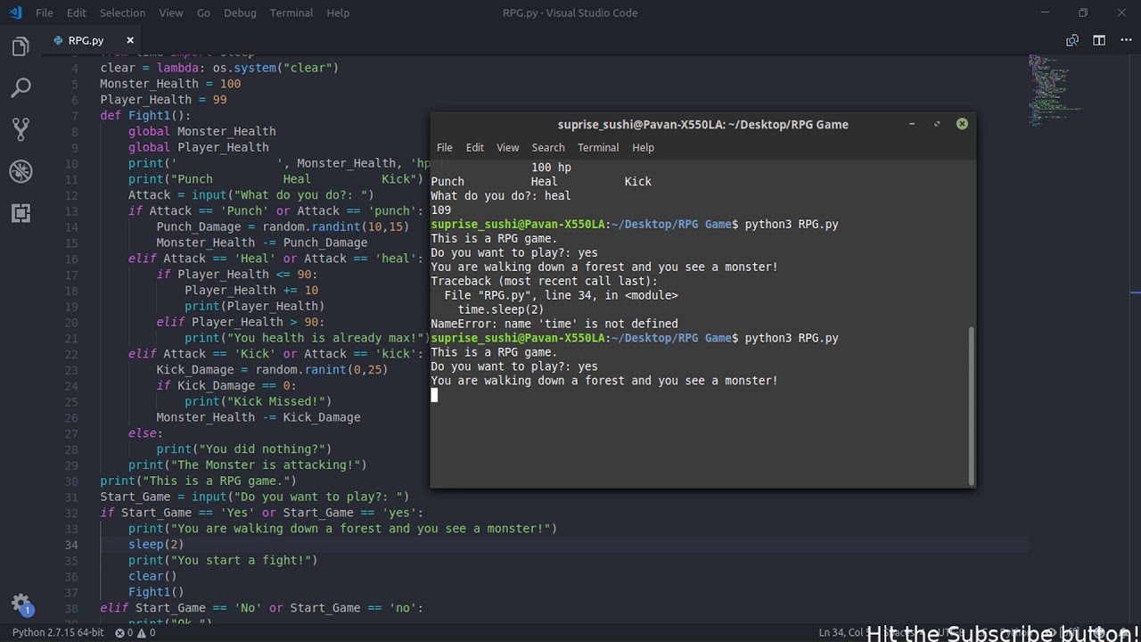 RPG Game #2 -- Python -- Simple