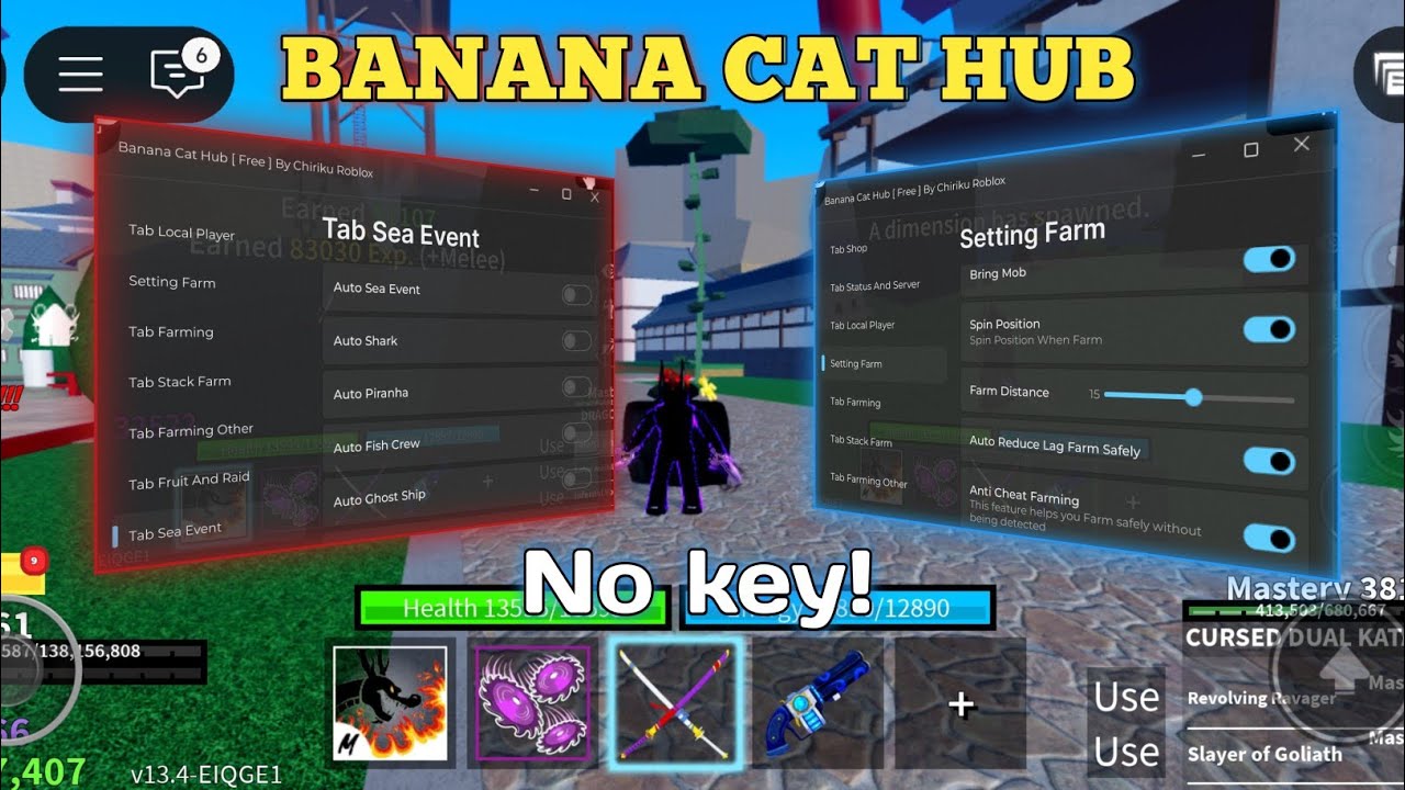 Blox Fruit Script | Banana cat Hub | No Key | Pastebin!