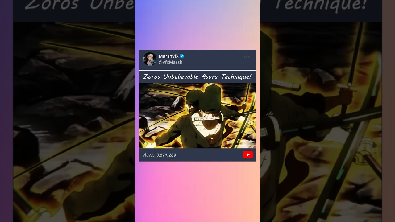 Zoro Asura Technique! #onepiece
