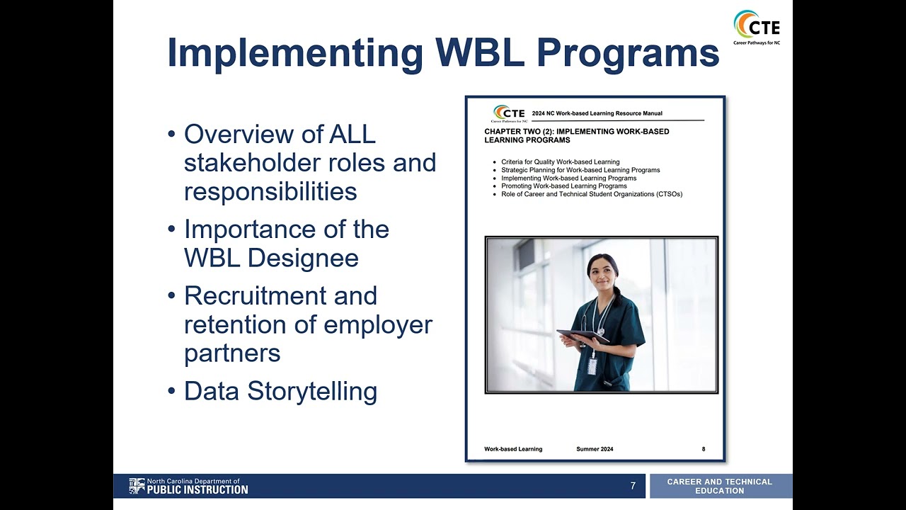 Work based Learning Resource Manual Instructional Video 2024