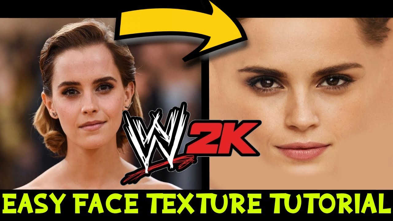 WWE 2K CAW Workshop | Face Texture Tutorial (FaceAPP Method) EASY