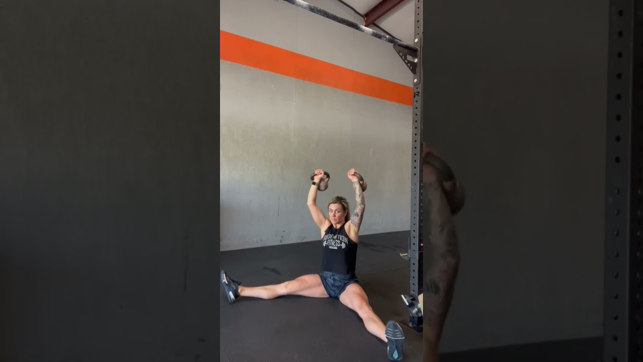 Kettlebell Seated Straddle Press