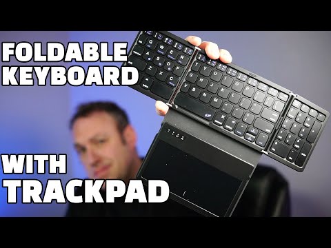 This ZenRich Foldable Bluetooth Keyboard kas a touchpad AND 10-key