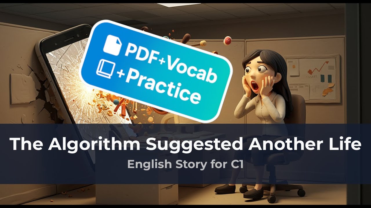 English Story (C1) - 🧭 The Algorithm Suggested Another Life | FREE PDF + Vocabulary + Exercises!