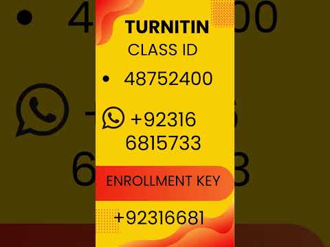 Turnitin class id and enrollment key | No repository use EP #turnitin #norepository #usa #caneda#UN