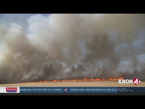 Wind-driven brush fire near Tracy burns over 260 acres