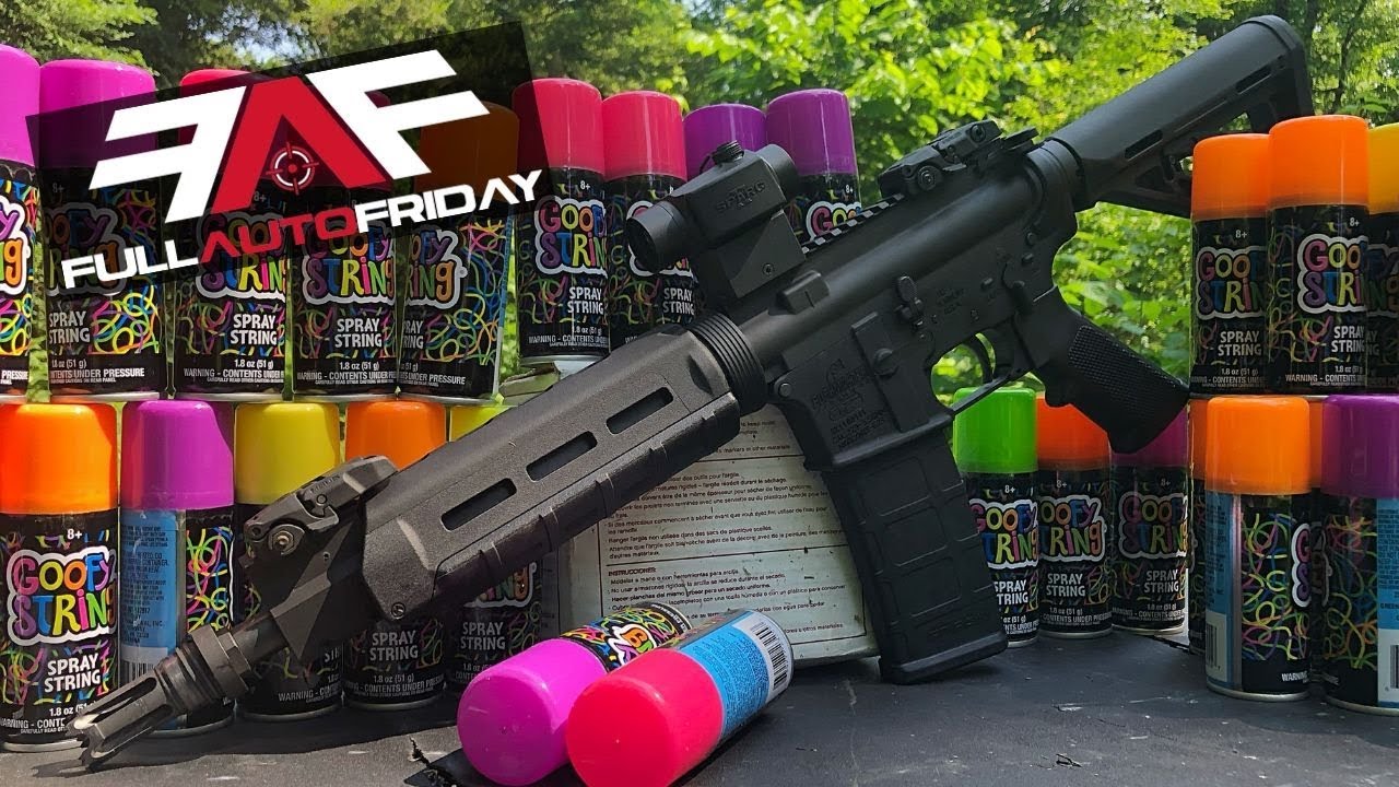 Full Auto Friday! AR-15 vs Silly String!