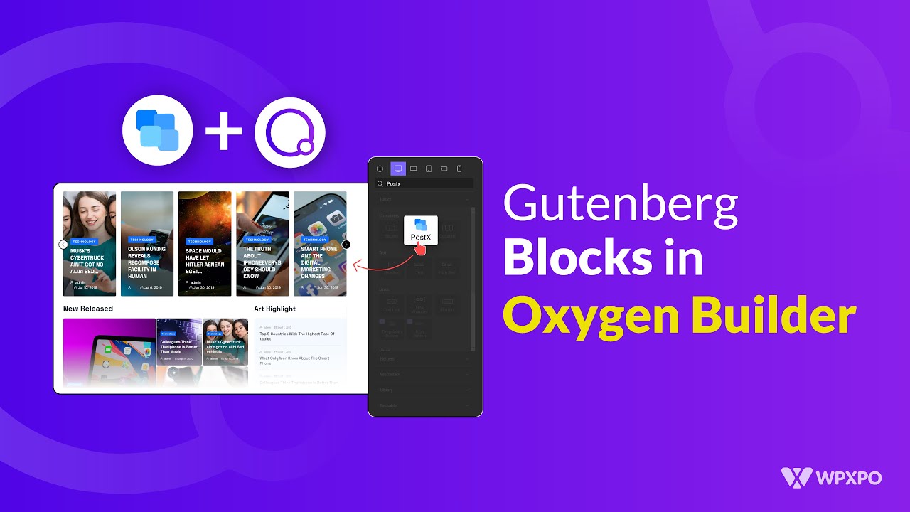 How to use Gutenberg Blocks in Oxygen Builder using PostX