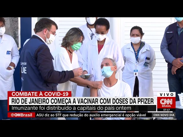 Doses da Pfizer começam a ser aplicadas no Rio de Janeiro | CNN Brasil