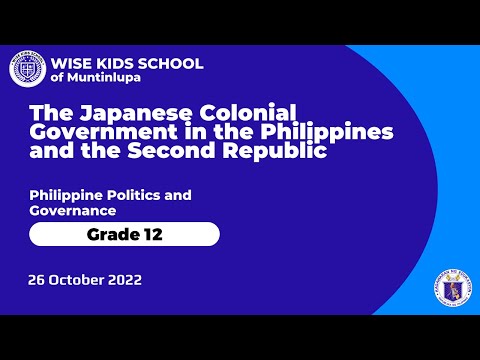 The Japanese Colonial Government in the Philippines