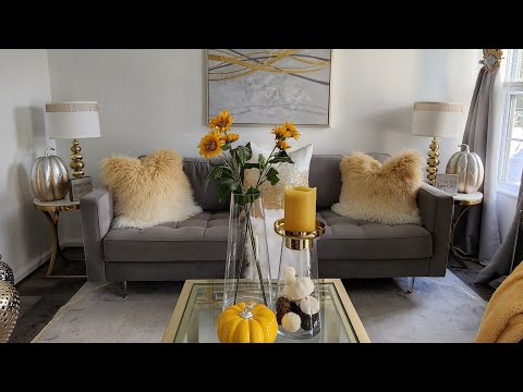 FALL MUSTARD YELLOW LIVING ROOM TOUR AND IDEAS