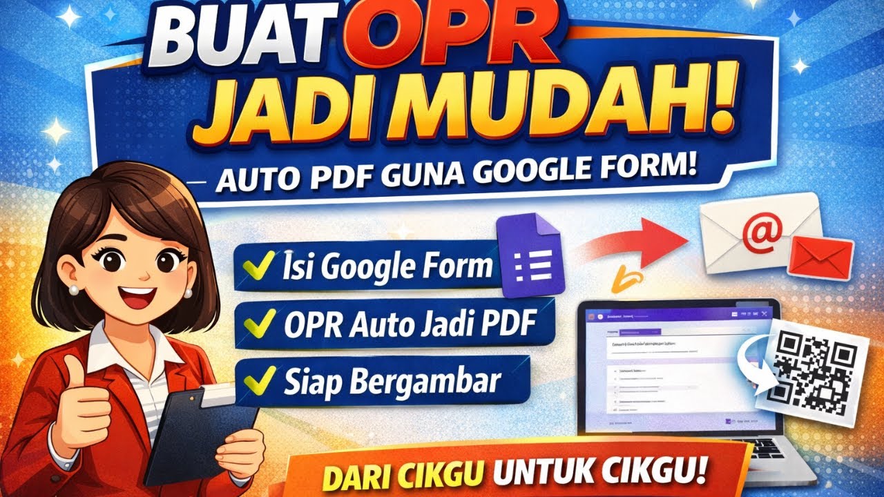 Tutorial Cara Mudah Buat OPR One Page Report | Auto PDF Guna Google Form Untuk Cikgu Sekolah