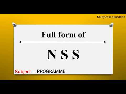 NSS ka full form | Full form of in English | Subject - PROGRAMME