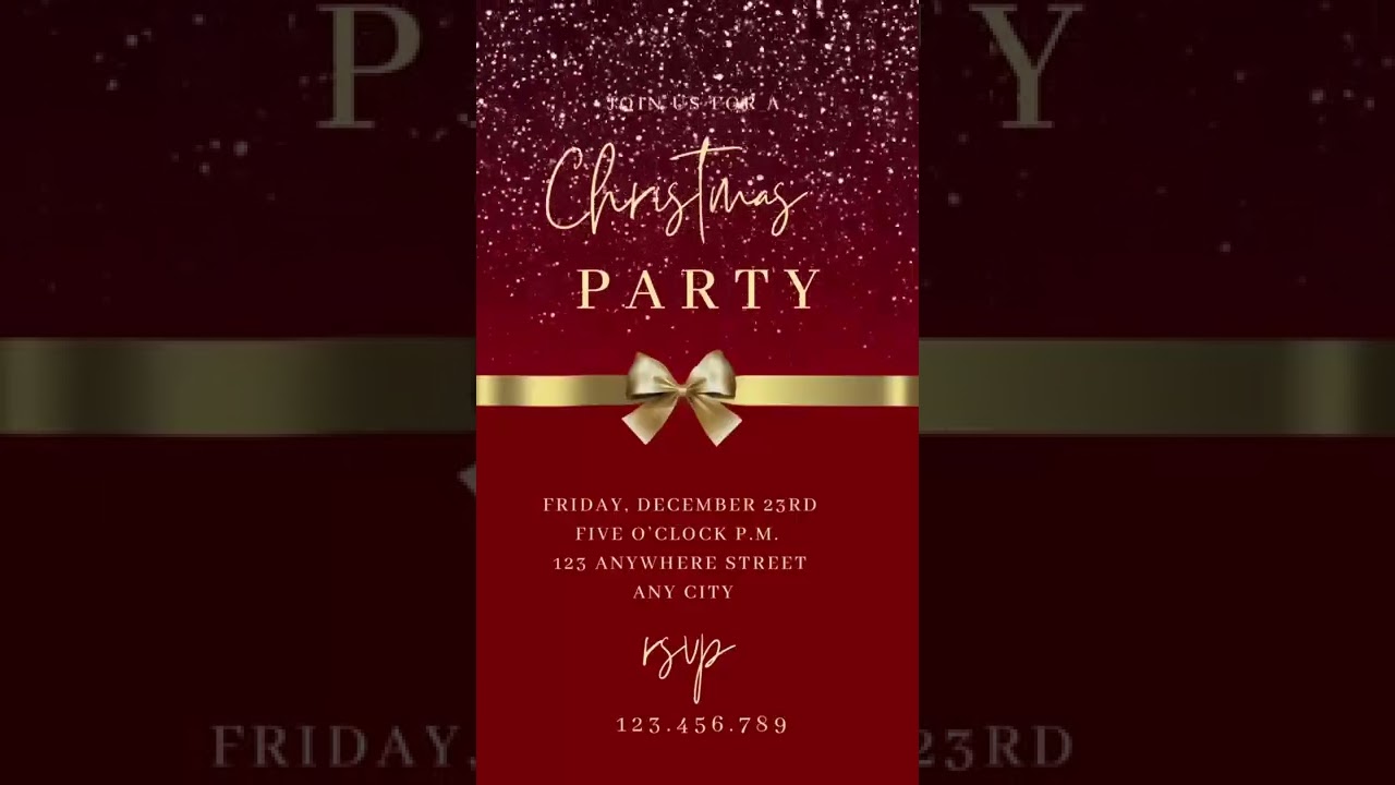 Christmas Party Video Invitation
