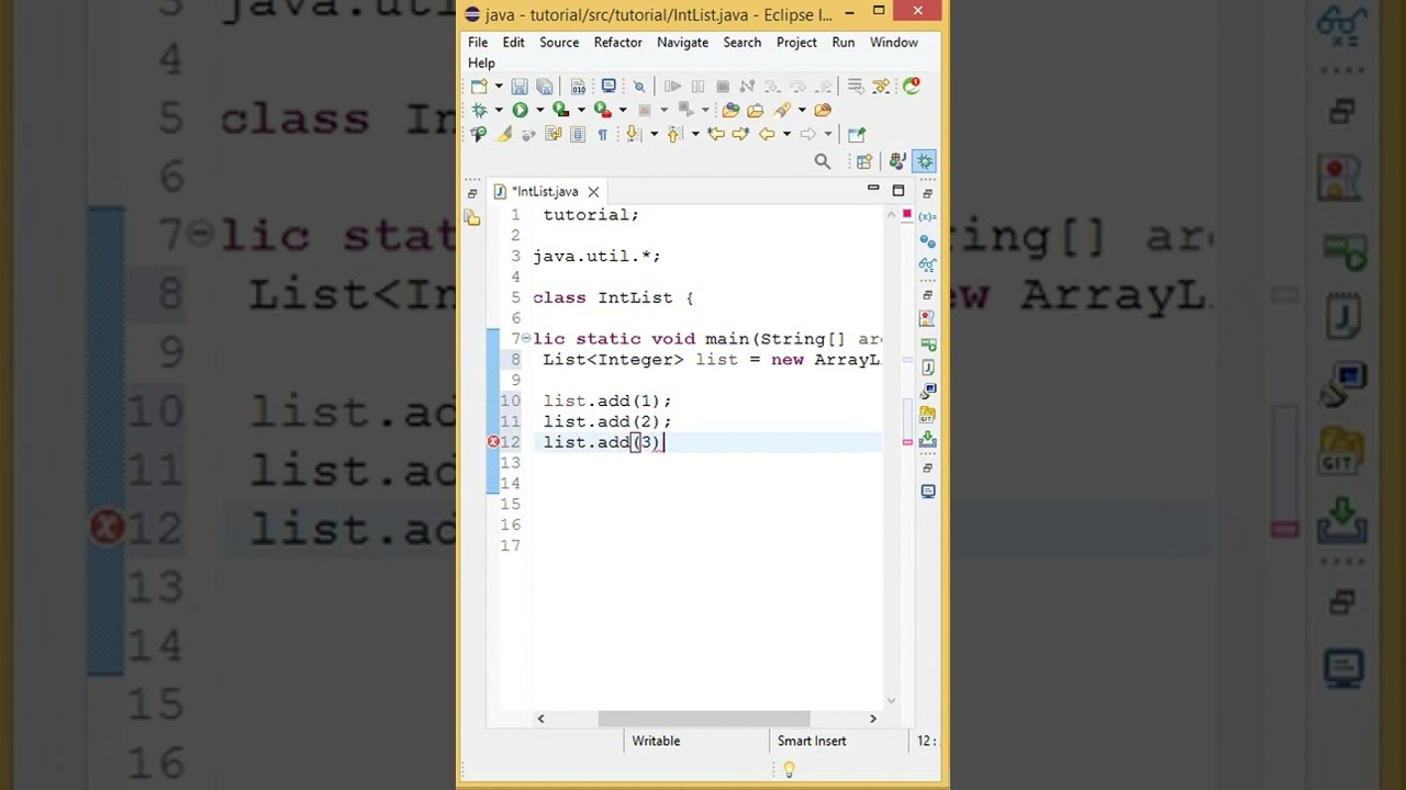 Integer list in Java