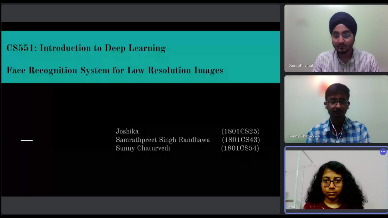 CS551 Project Implementation | Face Recognition System for Low-Resolution Images