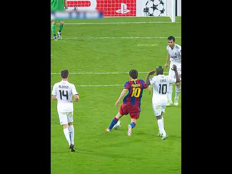 Messi vs 5 Real Madrid Players 😈☠️