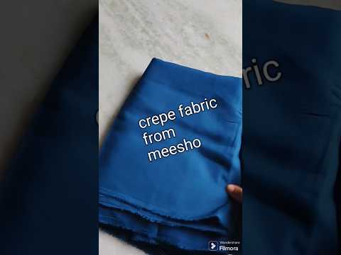 Blue crepe fabric review from meesho haul | cloth material
