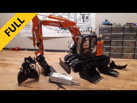 Build RC Excavator from scratch, Hitachi ZX 135 US 1:15 Scale project Full Edit
