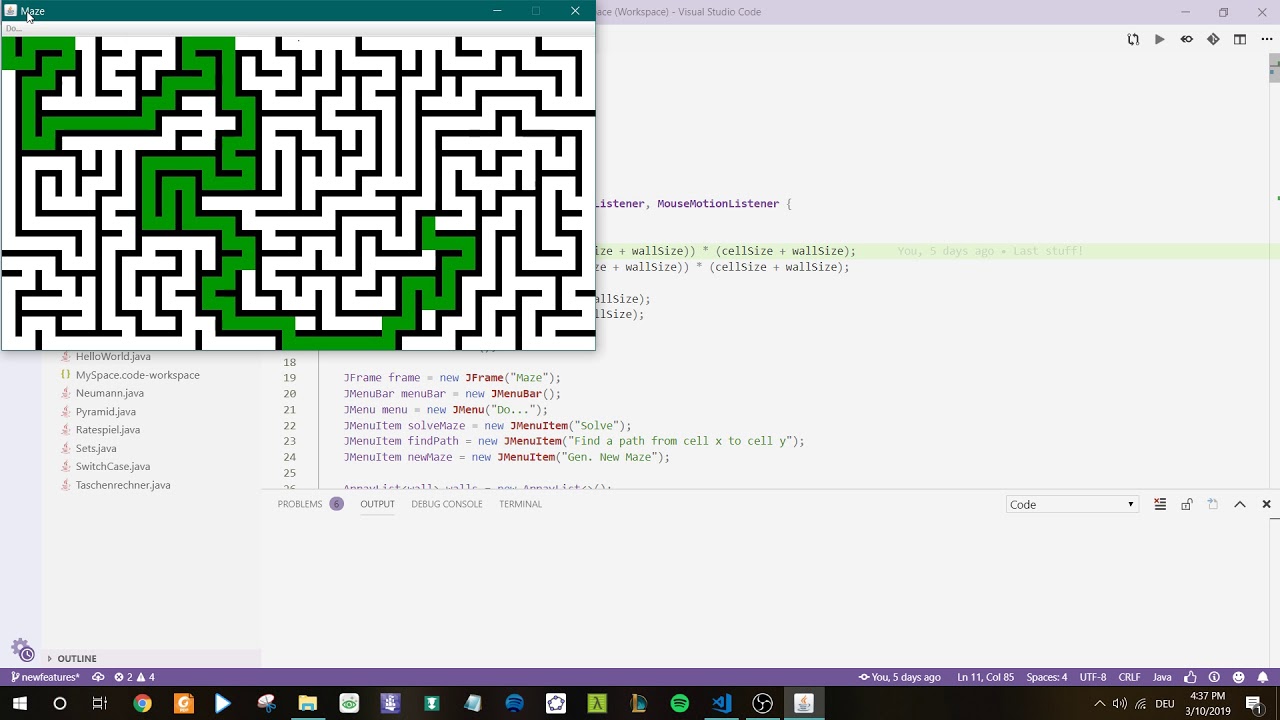 Maze Generator/Solver in Java