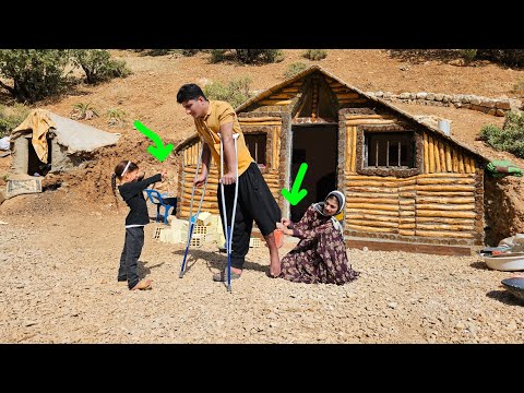 Nomadic mother breaks down as husband tries to leave with a broken leg 😢