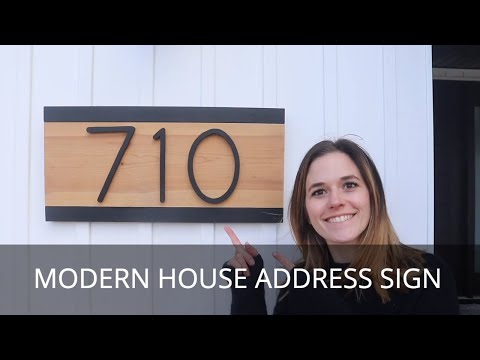 DIY House Numbers Sign | Modern Wood Number Plaque | Home Address Sign