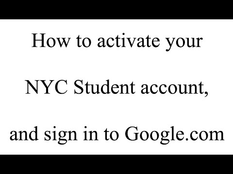 Activate your NYC Students account and sign in with Google