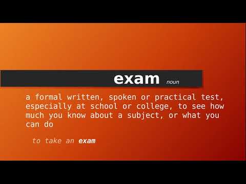 exam , Meaning of exam , Definition of exam , Pronunciation of exam