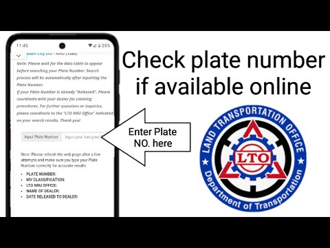 how to check lto plate number online || paano mag check ng plate number sa LTO online gamit phone