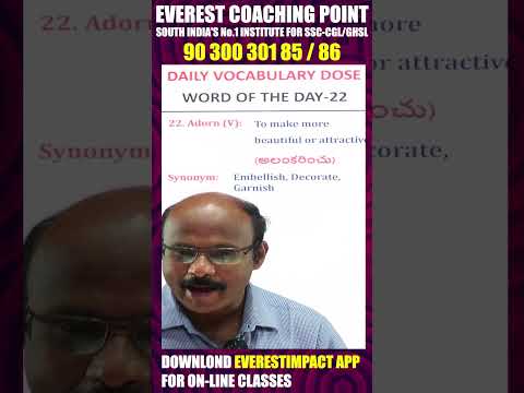 THE WORD ADORN IS EXPLAINED BY USING PICTURES AND EXAMPLES BY DIRECTOR SIR |DAILY VOCAB DOSE