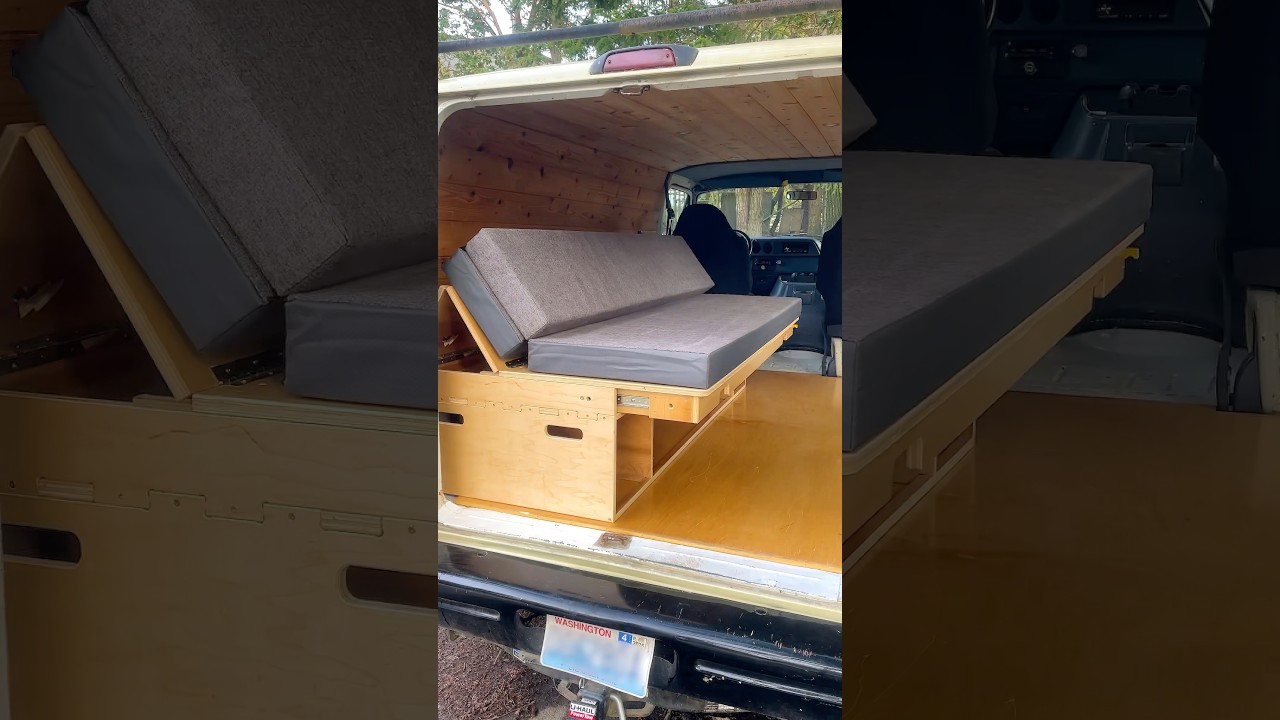 Couch ➡️ Bed - For your camper van! 😮 Meet the Frontier Futon DIY kit from Camp N Car 🙌🏻