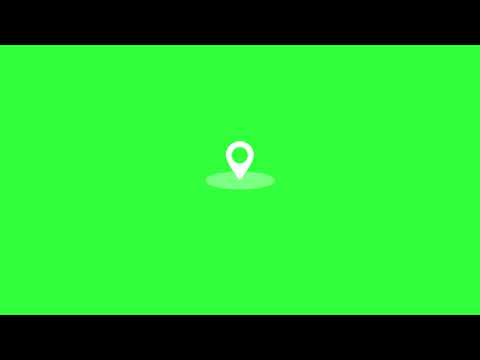 Location icon green screen animation