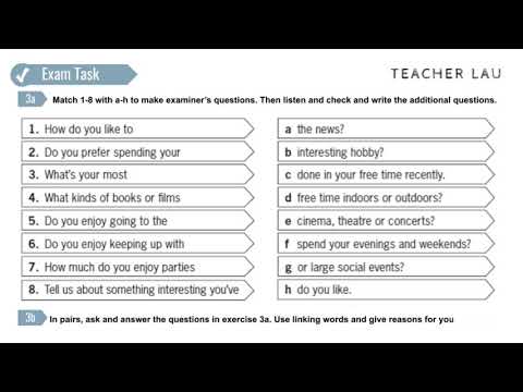 B2 Exam Booster - Speaking P1 WS2