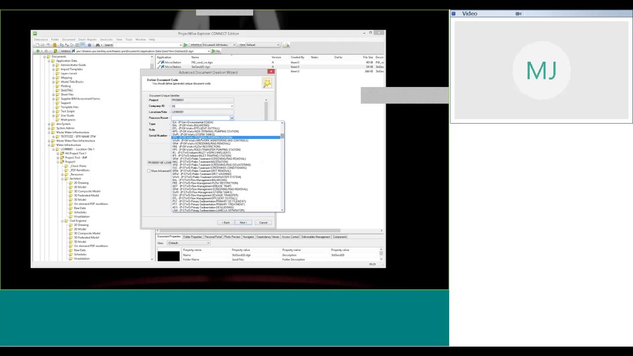 PROJECT WISE- MWH users orientation, PDF Production, BS1192 Configuration
