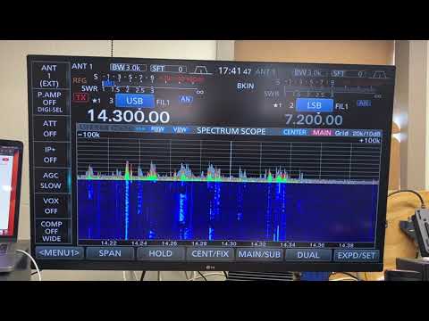 Icom IC-7610 Digital Pre-Distortion [DPD] short demonstration Firmware v1.40