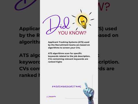 Did you know…? Applicant Tracking System (ATS) is a make or break for your CV! #hr #resume #cv #ats