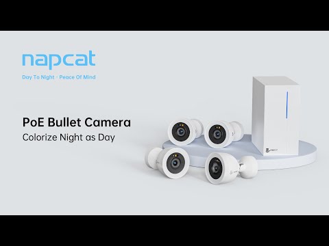 Napcat N2814 4K 8MP PoE Camera System with F1.0 Full Color Night Vision and Smart Detection