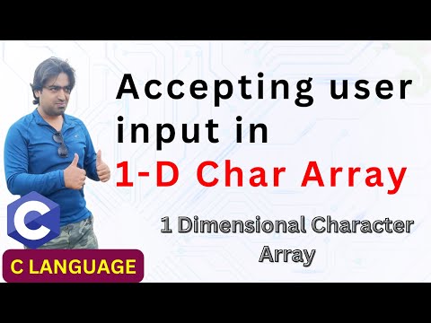 Learn C Programming | Accepting Input in 1 D Character Array | Hindi - Mind Luster