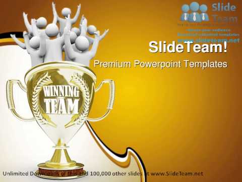 Team Members Cheering Success PowerPoint Templates Themes And Backgrounds ppt themes