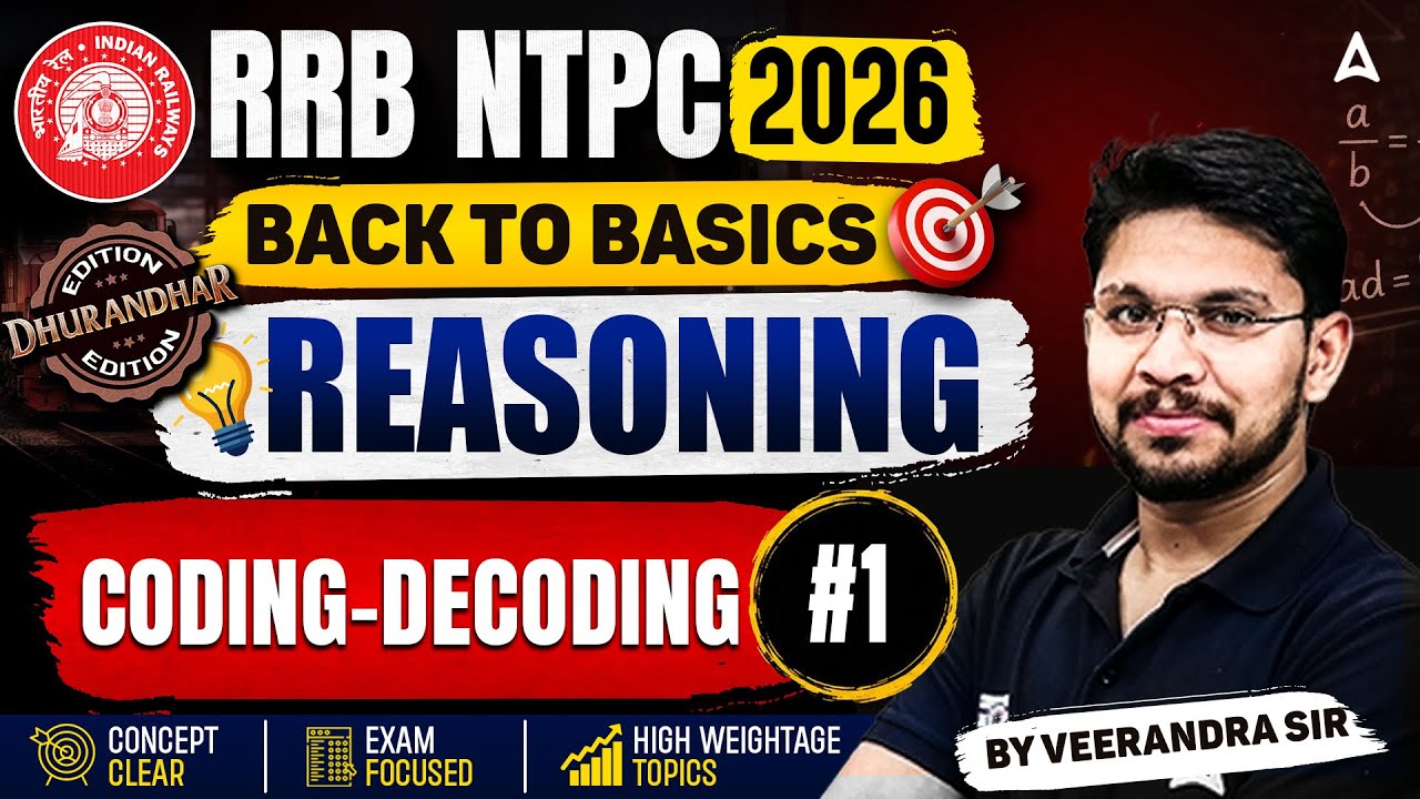 RRB NTPC 2026 | RRB NTPC Reasoning Classes | Coding Decoding | NTPC Reasoning Practice Set