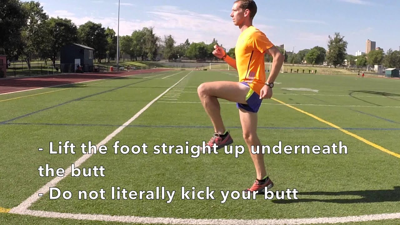 Butt Kicks Running Form Drill Demonstration