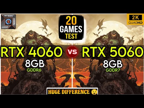 RTX 4060 vs RTX 5060 - Test In 20 Games - A Massive Difference ?