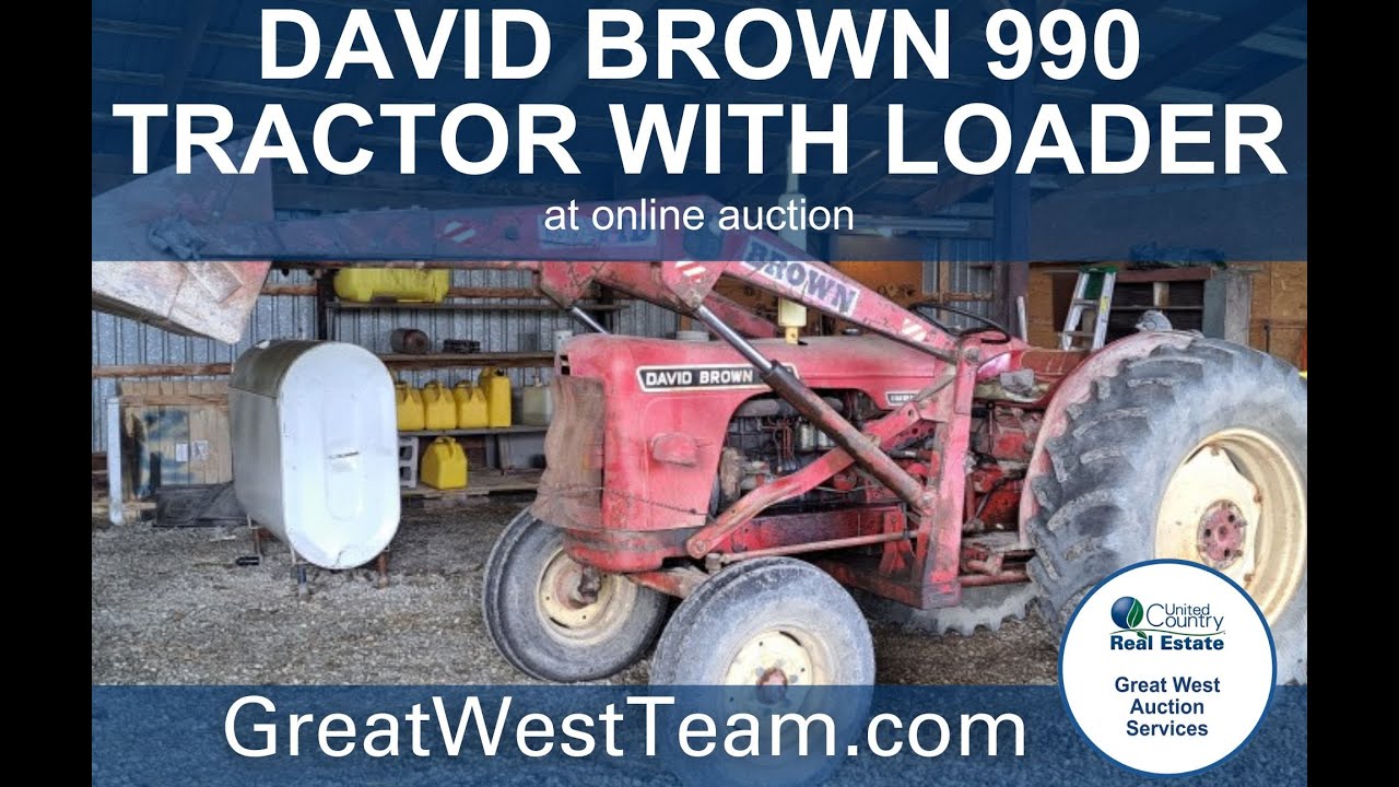 David Brown 990 Tractor with Loader at Online Auction