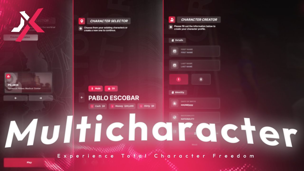 Fivem Multi-Character System  [ ESX, QBCORE, QBOX, CUSTOM ]